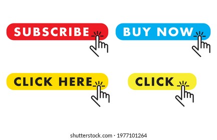Click Here Links Websites Subscribe Button Stock Vector (Royalty Free ...