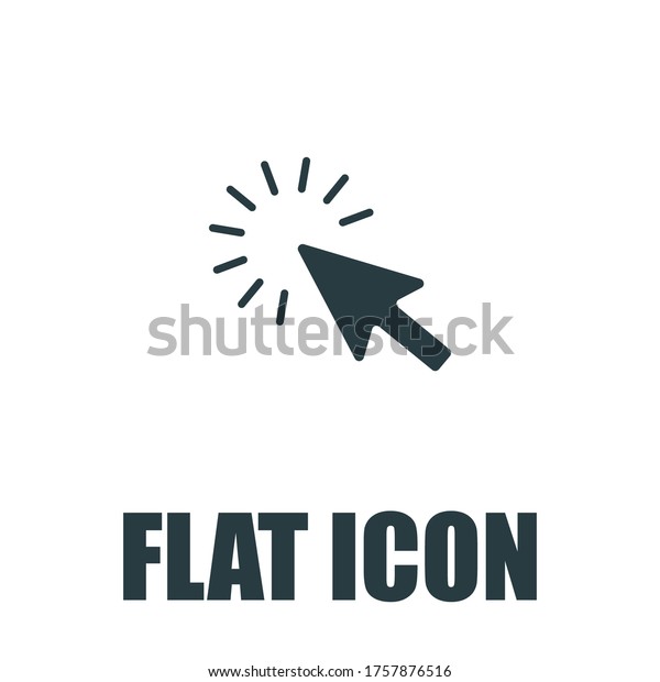 Click Icon Flat Illustration Isolated Vector Stock Vector (Royalty Free ...