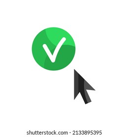 Click Icon Safe Website Concept Verified Stock Vector (Royalty Free ...