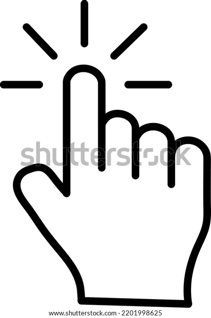 Click Icon Vector Select Press Finger Stock Vector (Royalty Free ...