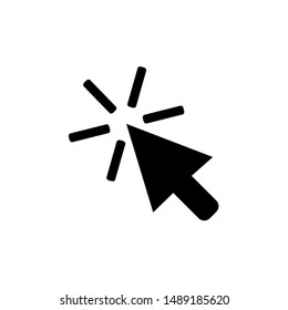 Click Icon Vector Symbol Icon Clicking Stock Vector (Royalty Free ...