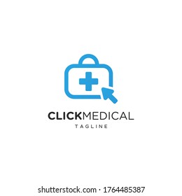 Click Medical Logo Design Simple Modern Stock Vector (Royalty Free ...