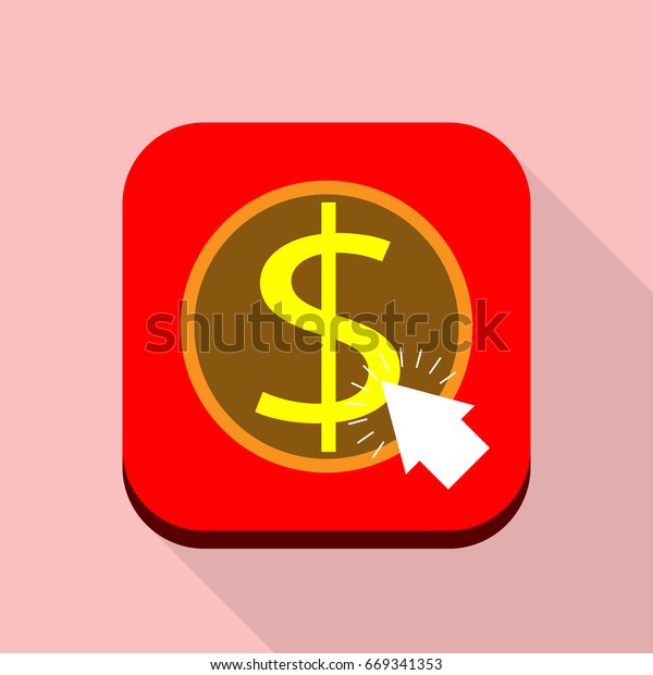 Click Money Concept Arrow On Dollar Stock Vector (Royalty Free ...
