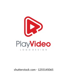 Click Play Logo Symbol Template Click: vector de stock (libre de ...