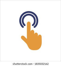 Click Power Button Icon Color Design Stock Vector (Royalty Free ...