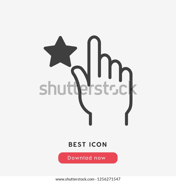 Click Star Icon Vector Rating Symbol Stock Vector (Royalty Free ...