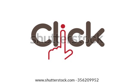 Click Typography Logo Design Illustration Stock Vector (Royalty Free ...