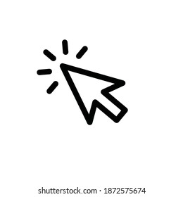 Click Vector Icon Clicking Arrow Symbol Stock Vector (Royalty Free ...