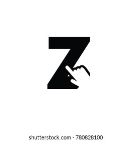 Rocket Z Font Logo Flat Vector Stock Vector (Royalty Free) 780844477