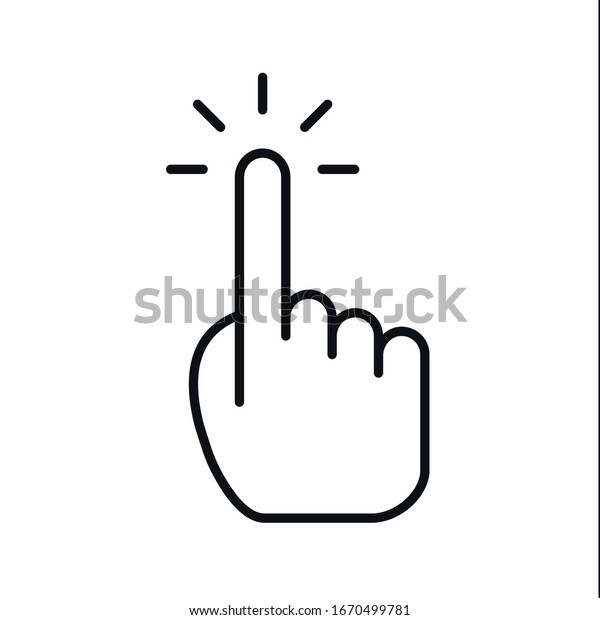 Clicking Finger Icon Vector Trendy Design Stock Vector (Royalty Free ...