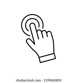 Clicking Hand Vector Icon Stock Vector (Royalty Free) 1199043859 ...