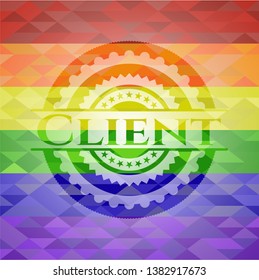 Client Lgbt Colors Emblem Vector Illustration Stock Vector (Royalty ...