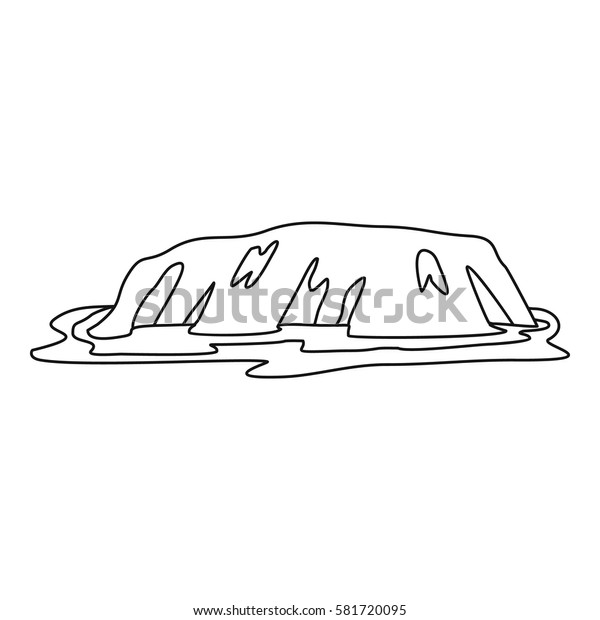 Cliff Icon Outline Illustration Cliff Vector Stock Vector (Royalty Free ...