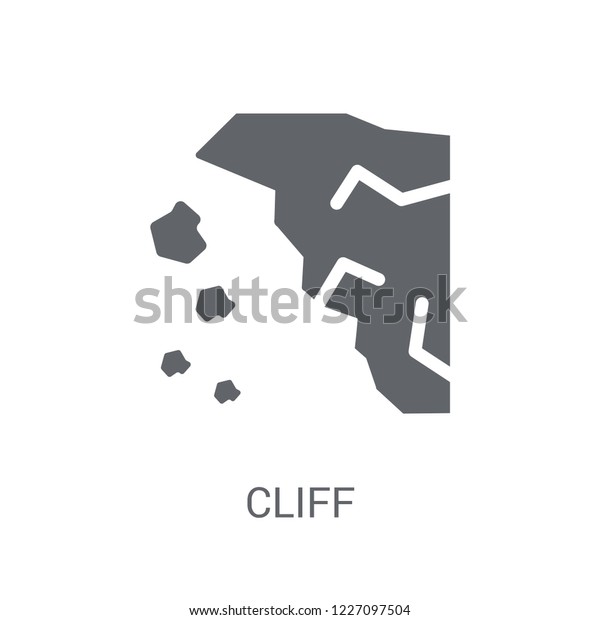 Cliff Icon Trendy Cliff Logo Concept Stock Vector (Royalty Free ...