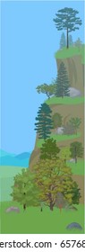 Cliff Vector Illustration Flat Style Design Stock Vector (Royalty Free ...