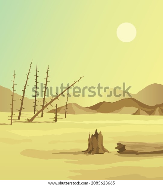 Climate Change Land Degradation Global Desertification Stock Vector ... Climate Change Land Degradation Global Desertification Stock Vector ...