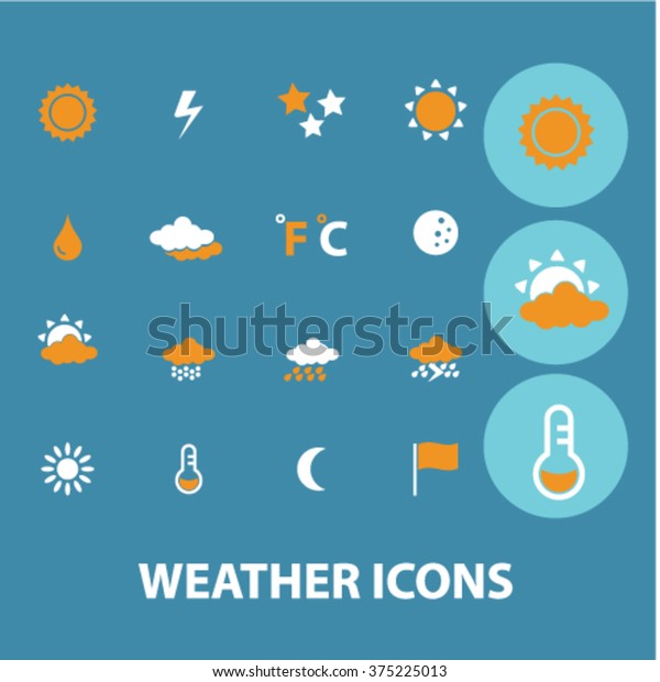 Climate Hot Weather Rain Cold Temperature Stock Vector (Royalty Free ...