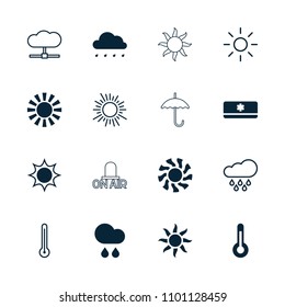 Climate Icon Collection 16 Climate Filled Stock Vector (Royalty Free ...