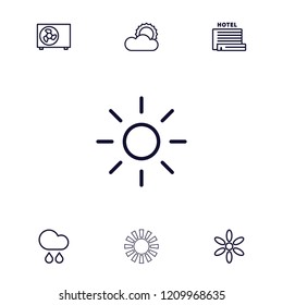 Climate Icon Collection 7 Climate Outline Stock Vector (Royalty Free ...