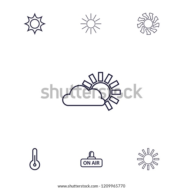 Climate Icon Collection 7 Climate Outline Stock Vector (Royalty Free ...