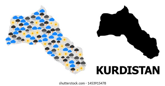 Climate Mosaic Vector Map Kurdistan Geographic: vector de stock (libre ...