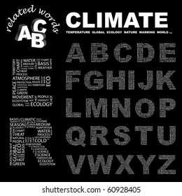 Climate Vector Letter Collection Illustration Different Stock Vector ...