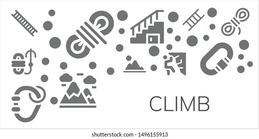 Climb Icon Set 11 Filled Climb Stock Vector (Royalty Free) 1496155913 ...