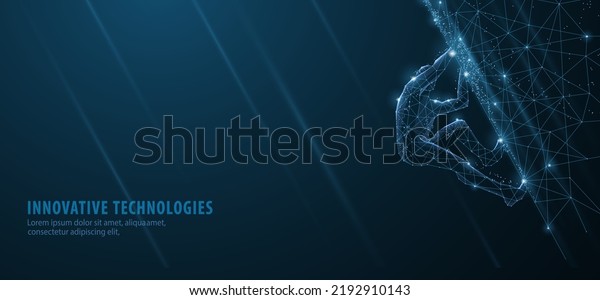 Climber On Mountain Low Poly Illustration Stock Vector (Royalty Free ...
