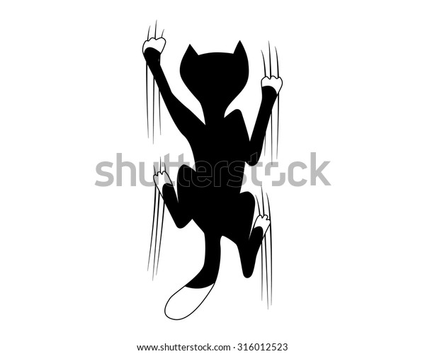 Climbing Cat Vector Illustration: vector de stock (libre de regalías ...