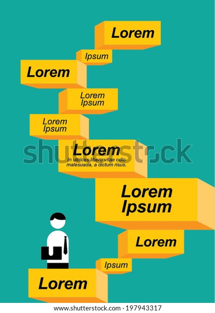 Climbing Corporate Ladder Stock Vector (Royalty Free) 197943317 ...