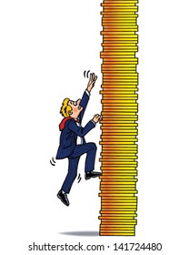 Climbing Money Stock Vector (Royalty Free) 141724480 | Shutterstock