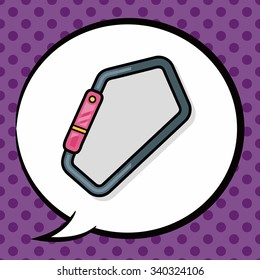 Climbing Safety Lock Doodle Speech Bubble Stock Vector (Royalty Free ...