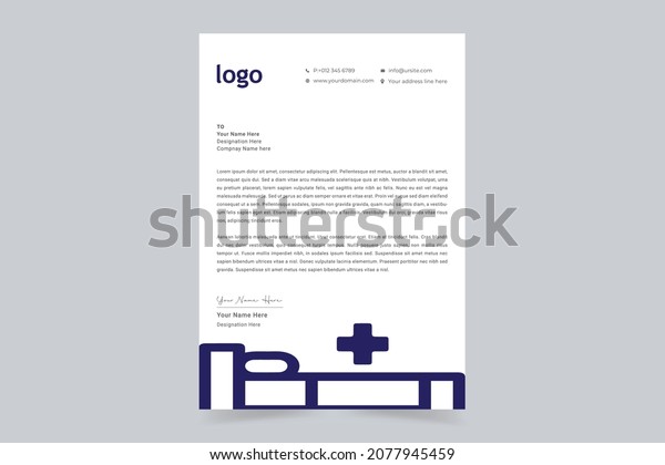Clinic Letterhead Template Professional Pharmacy Letterhead Stock ...