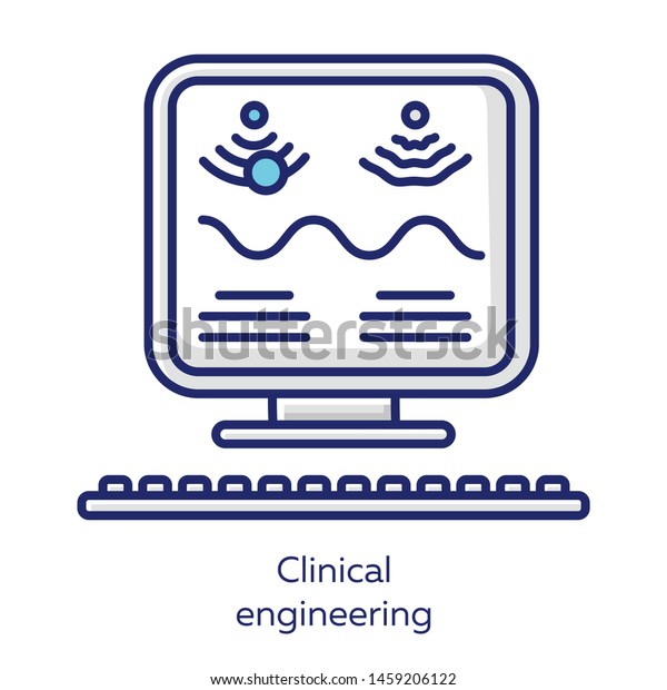 Clinical Engineering White Color Icon Healthcare Stock Vector (Royalty ...