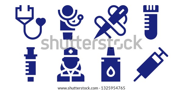 Clinical Icon Set 8 Filled Clinical Stock Vector (Royalty Free ...