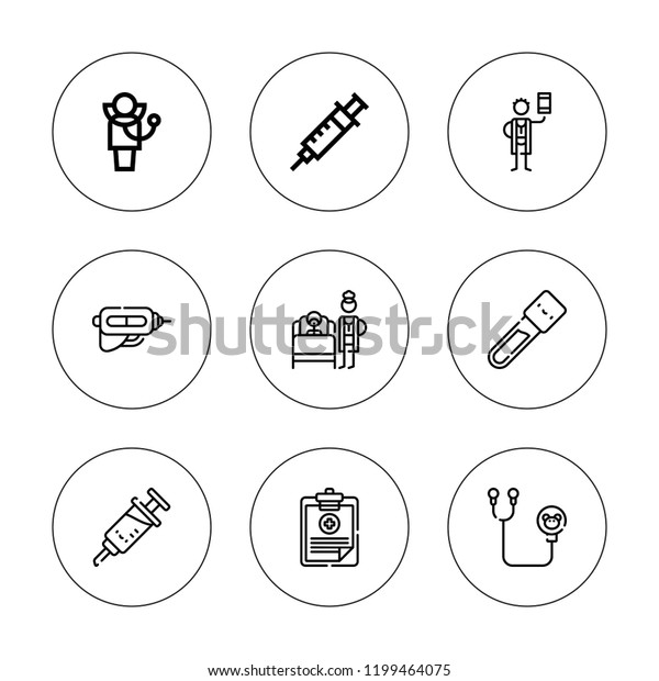 Clinical Icon Set Collection 9 Outline Stock Vector (Royalty Free ...