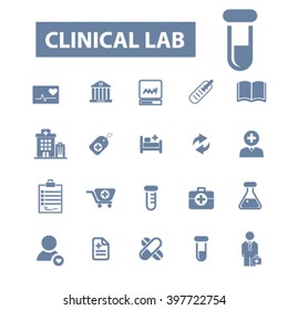 Clinical Lab Icons Stock Vector (Royalty Free) 461730334