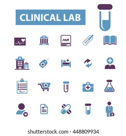 iconos clínicos de laboratorio: vector de stock (libre de regalías ...