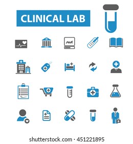 Clinical Lab Icons Stock Vector (Royalty Free) 451221895 | Shutterstock