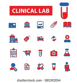 Clinical Lab Icons Stock Vector (Royalty Free) 585392054 | Shutterstock