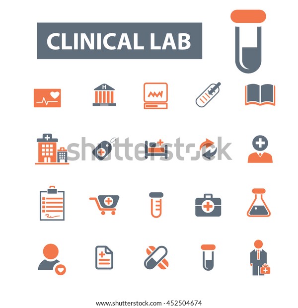 Clinical Lab Icons Stock Vector (Royalty Free) 452504674 | Shutterstock