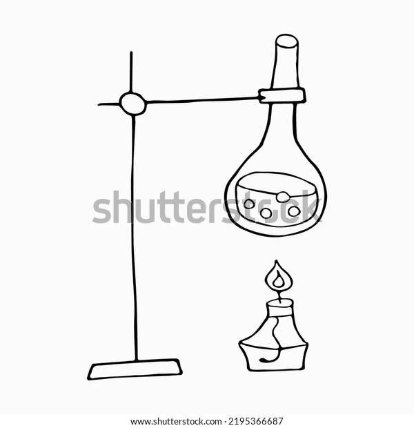 Clinical Laboratory Sciences Doodle Drawing Collection Stock Vector ...