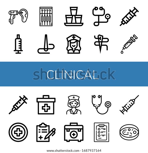Clinical Simple Icons Set Contains Such Stock Vector (Royalty Free ...