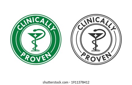 Clinically Proven Logo Template Illustration Stock Vector (Royalty Free ...