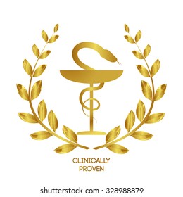 Clinically Proven Pharmacy Icon Caduceus Symbol Stock Vector (Royalty ...