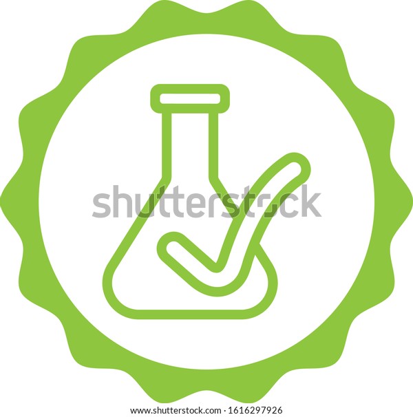 Clinically Tested Green Outline Icon Stock Vector (Royalty Free ...
