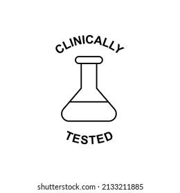 Clinically Tested Label Icon Black Line Stock Vector (Royalty Free ...