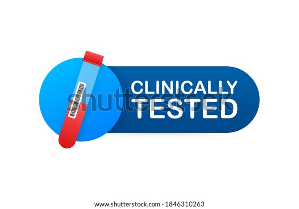 Clinically Tested Sign Lab Tested Sign Stock Vector (Royalty Free ...