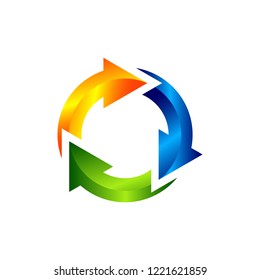 Clip Art Circle Chart 3 Arrows Stock Vector (Royalty Free) 1221621859 ...