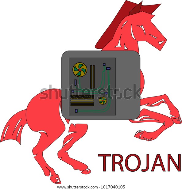 clip art of computer virus TROJAN